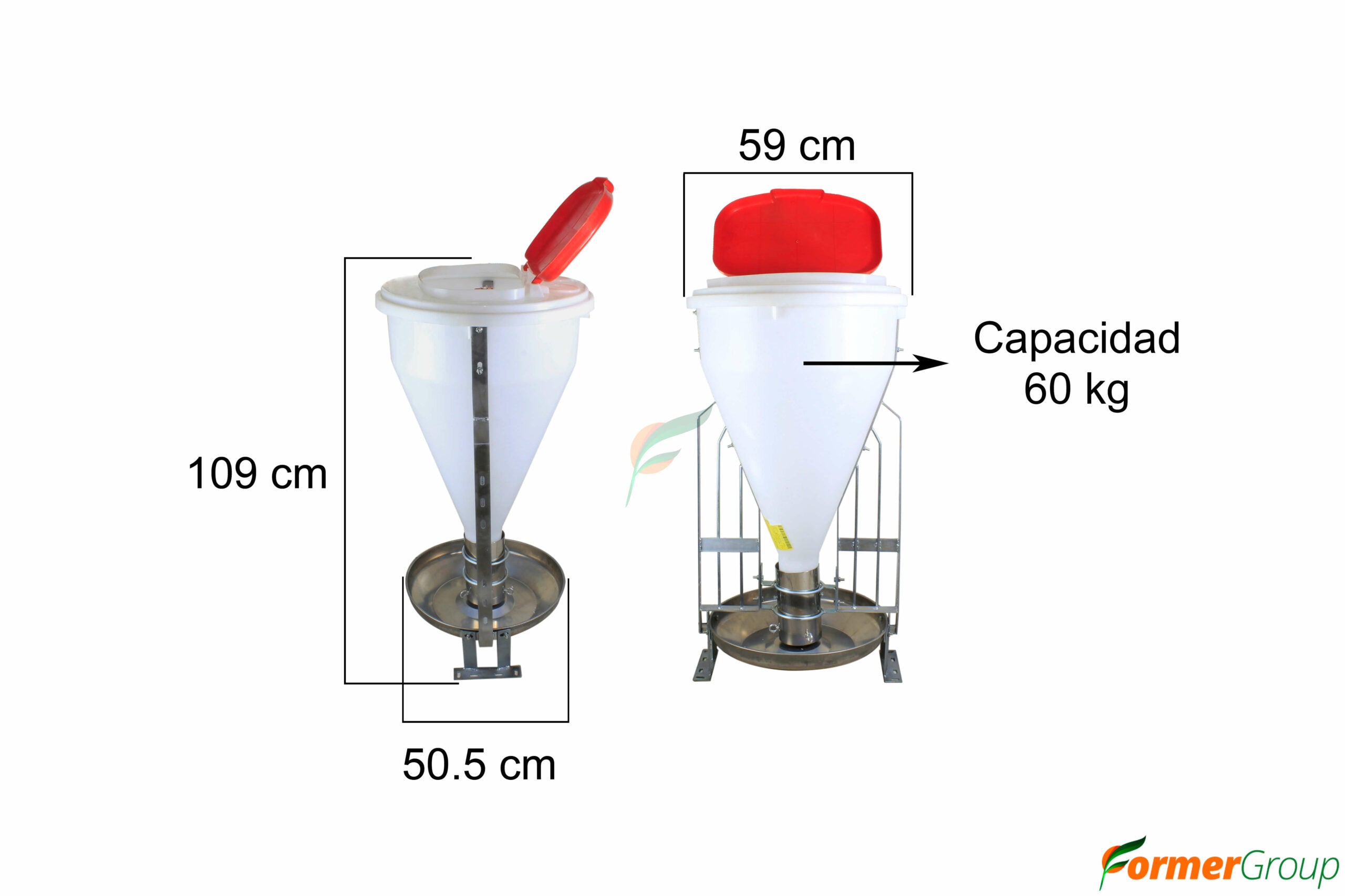 Comedero Cerdo Automático Tolva 60lt